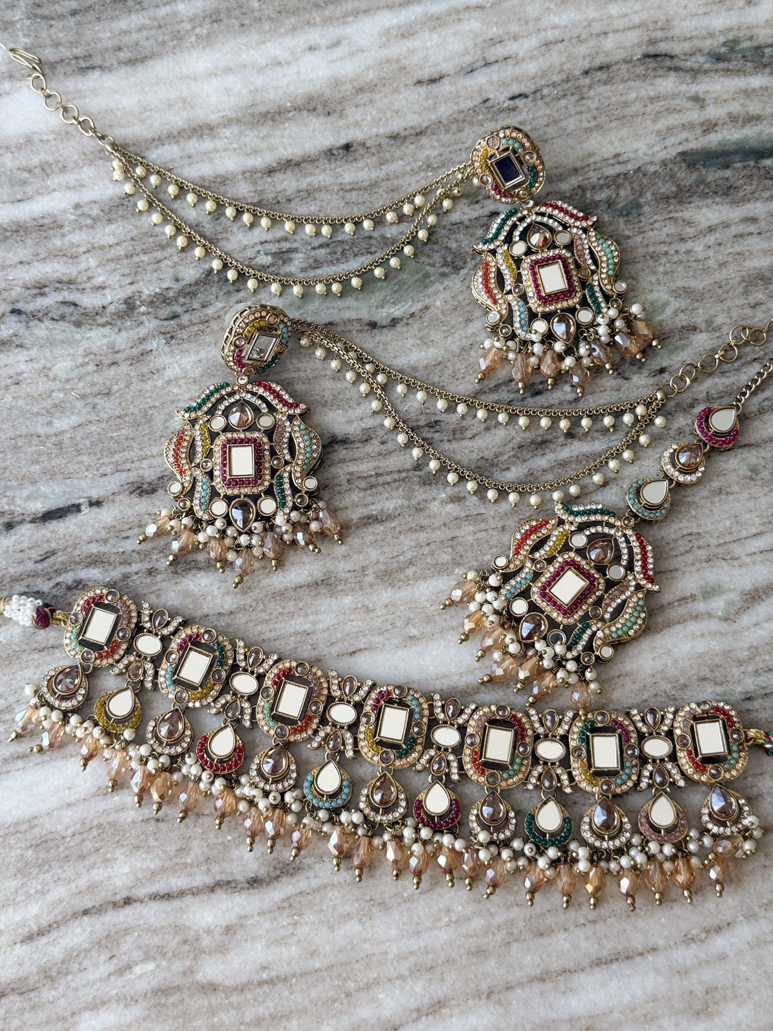 Tikka Sets Australia | Indian Maang Tikka & Earrings – Toshi Jewels